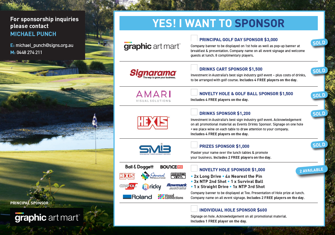 ASGA 2023 NSW Golf Day - Australian Sign and Graphics Association